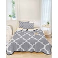 Abstract Shapes 3 Pieces Quilt Set, 1 Quilt with 2 Shams, Simple ...