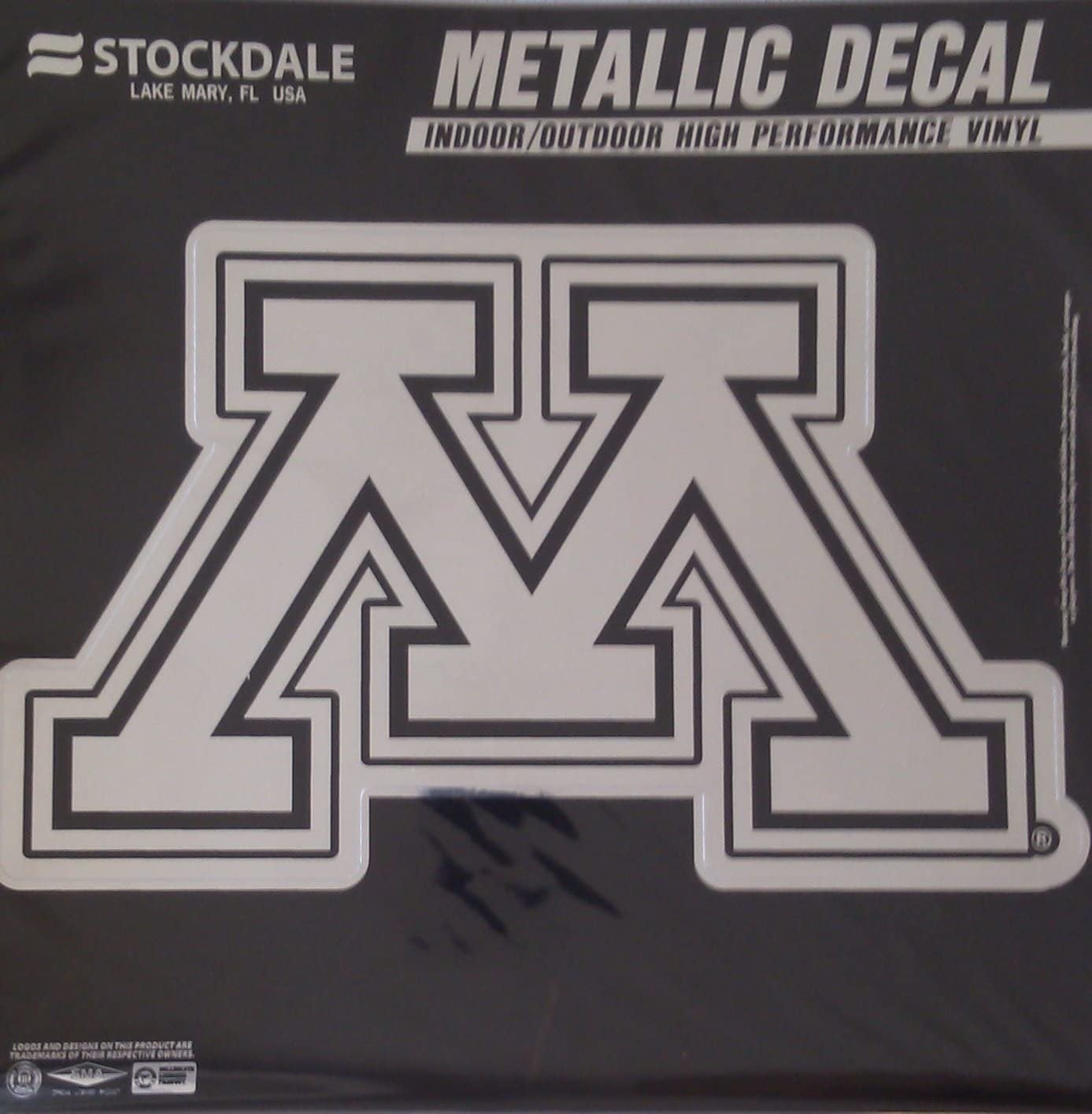 University of Minnesota Golden Gophers 12 Inch Decal Sticker, Metallic ...