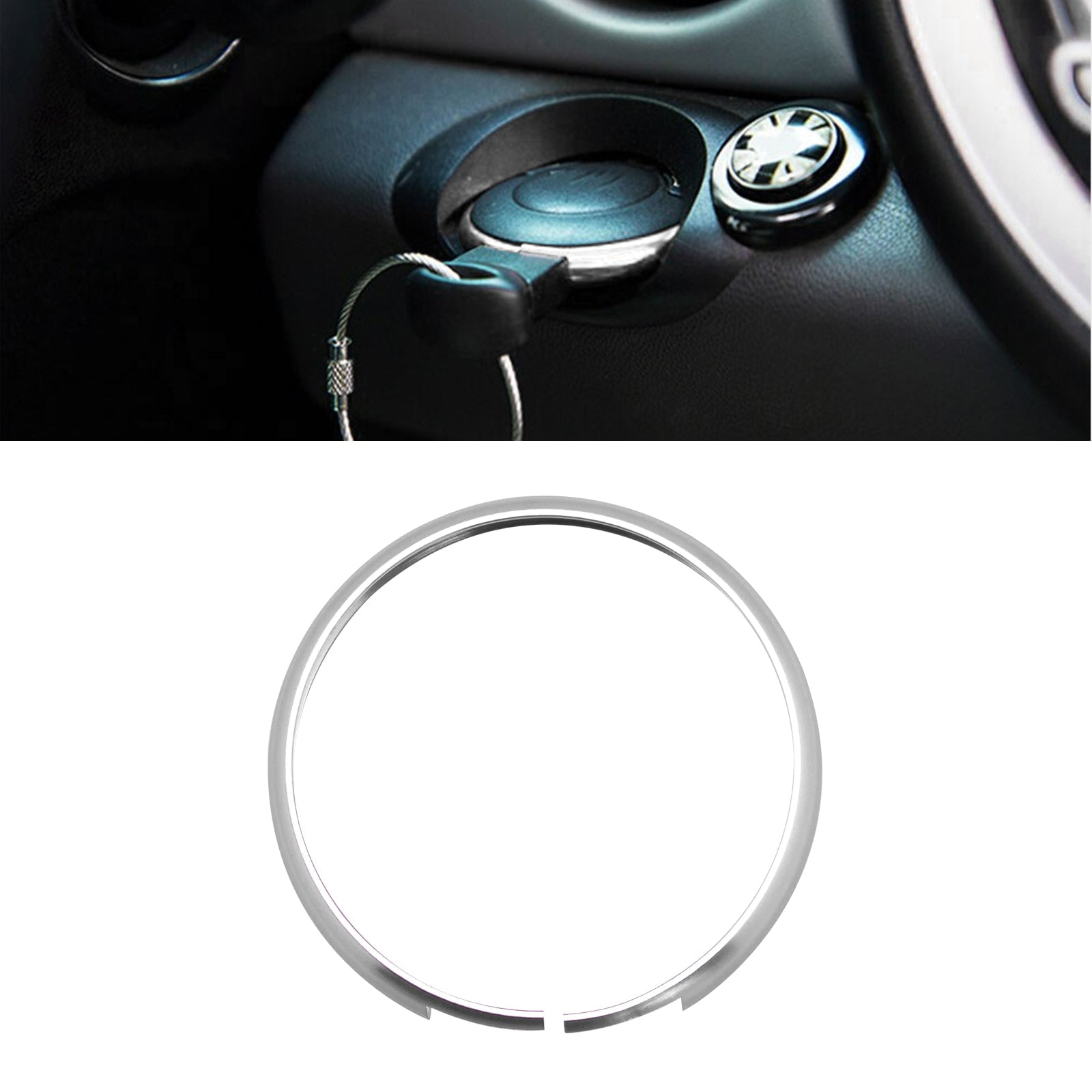 Xotic Tech Silver Aluminum Alloy Remote Control Key Cover Ring Rim ...