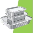 ® 30 Pack Disposable Aluminum Pans With Lids, 10x7.5 And 7.3x5.3 Square ...
