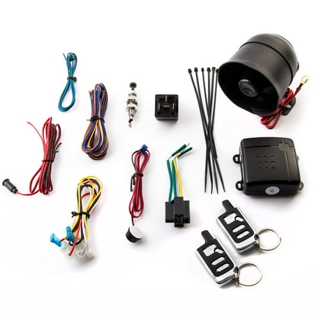 Krator 1-Way Car Alarm Security System Keyless Entry + 2x Wireless ...