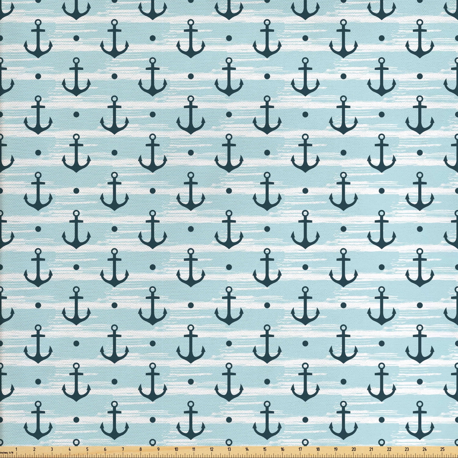 Anchor Fabric by The Yard, Pattern with Anchors Modern Adventurous ...