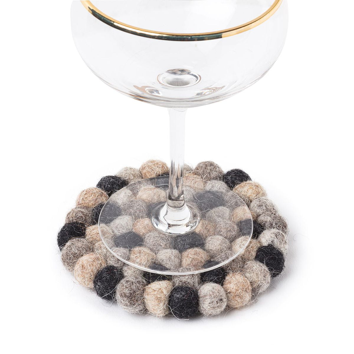 Set of 4 Felt Ball Coaster - Walmart.com