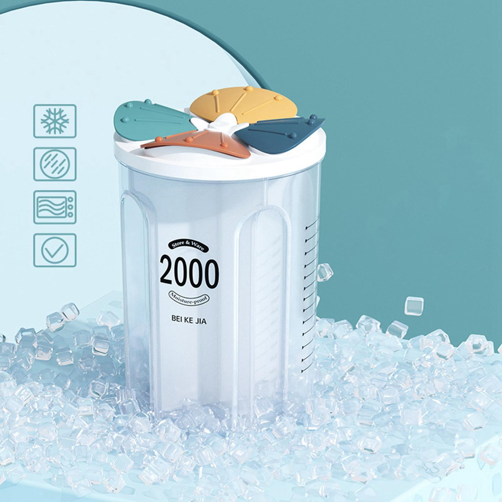 Airtight Cereal Storage Container with Lids and Compartments for Rice ...