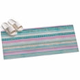 Abstract Pink Green Gradient Lines Rectangle Rug 2'x6' Retro Stripes ...