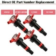 Set of 4 UF652 Engine Ignition Coils & Spark Plugs for Hyundai Kia ...