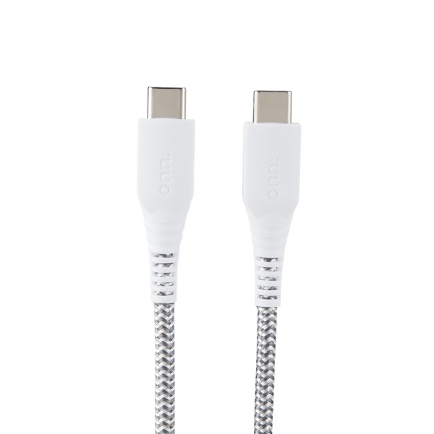 onn. 6' Braided USB-C Cable, White - Walmart.com