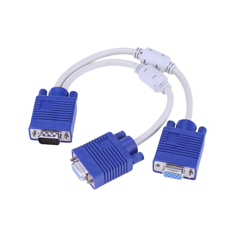 Cable divisor VGA Dual 2 Monitor 15pin Dos puertos macho a hembra Likrtyny Accesorios ...