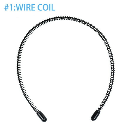 IUYYPU Men Headband Iron Wire Coil Wave Outdoor Sports Pigtail ...