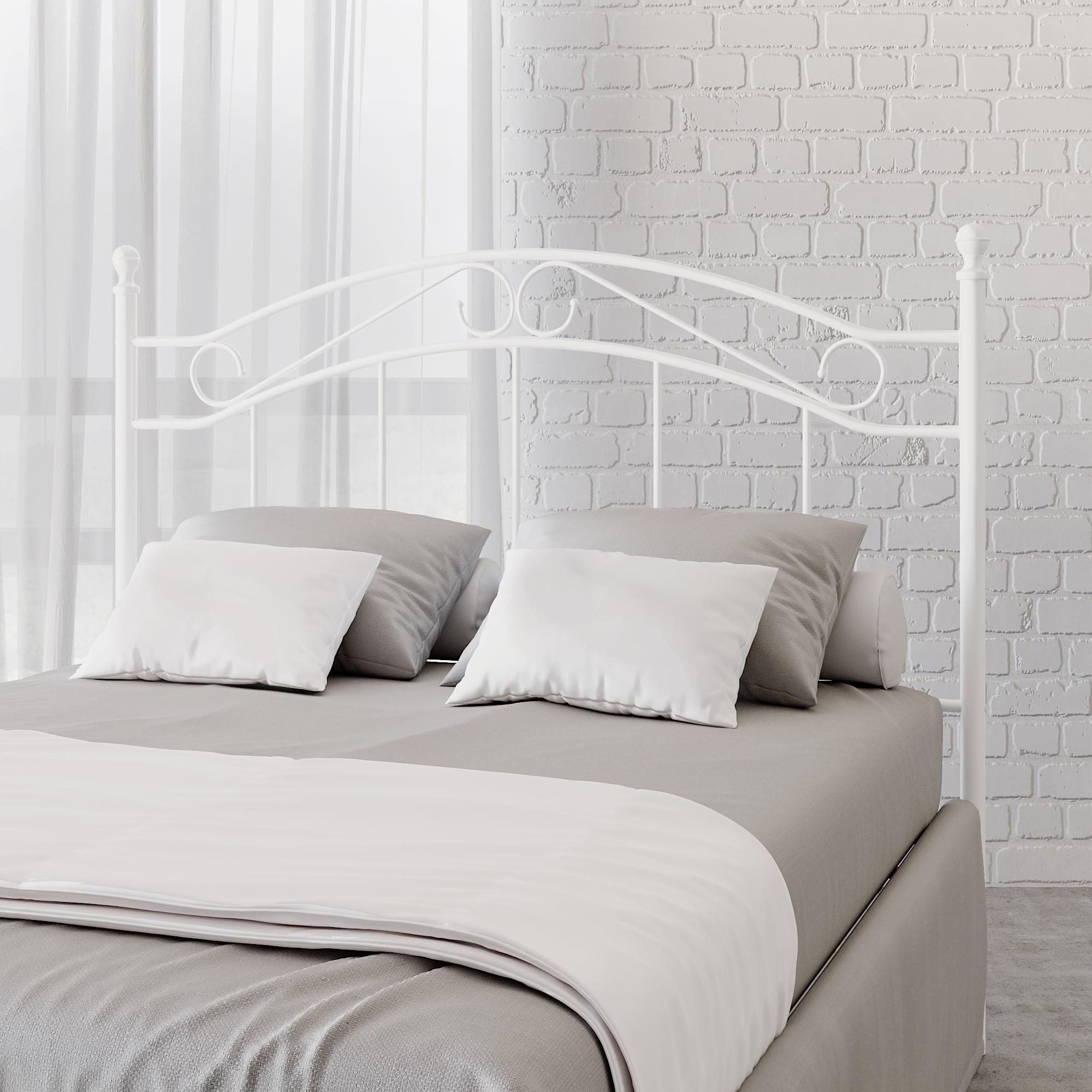 Mainstays Full Queen Metal Headboard With Delicate Detailing White Mainstays Full Queen Metal Headboard With Delicate Detailing White