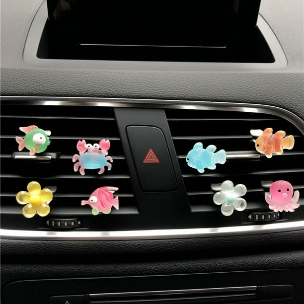 SHAR Set of 8 Car Air Conditioning Vent Clips(Colorful Fish), Car Air ...