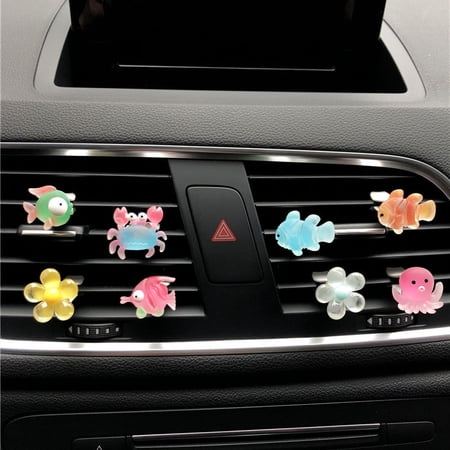 SHAR Set of 8 Car Air Conditioning Vent Clips(Colorful Fish), Car Air ...