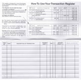 "Easy Read Register Checkbook Transaction Register, 2024-2026 Calendar ...