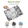 Black Abstract Art Soft Diatomaceous Earth Mat, Classical World-famous ...