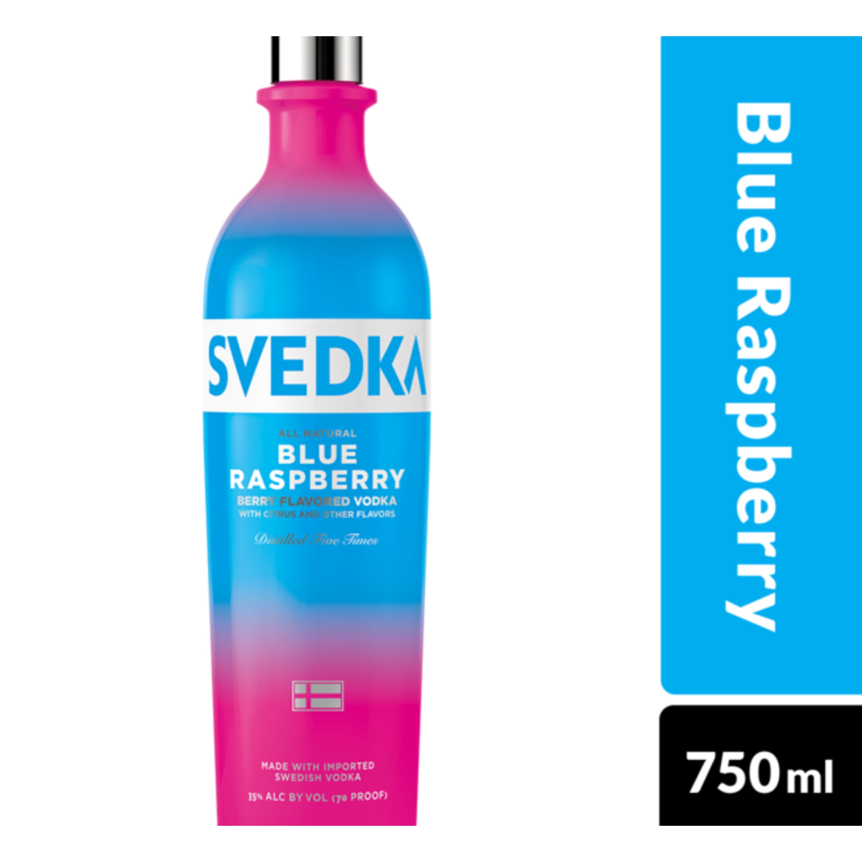 SVEDKA Blue Raspberry Flavored Vodka, 750 mL Bottle, 70 Proof - Walmart ...