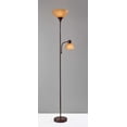 Mainstays 72 to the inch Brown Modern Combo Floor Lamp With Reading ...