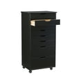 Linon Ansley 8-Drawer Rolling Storage Cart, Black - Walmart.com