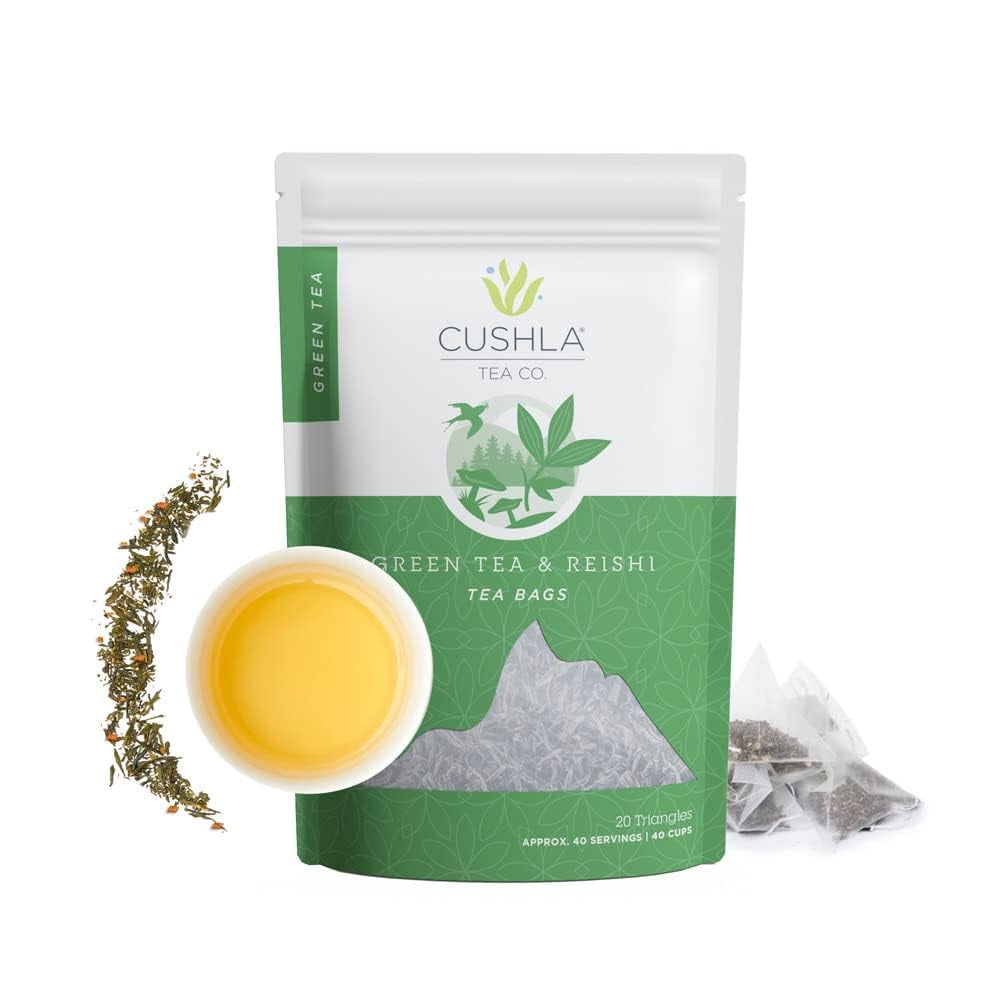 Reishi Mushroom Tea & Premium Green Tea - Green Tea With Lingzhi ...