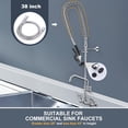 38" Commercial Sink Faucet Sprayer Hose, Pre-rinse Sprayer Hose for ...