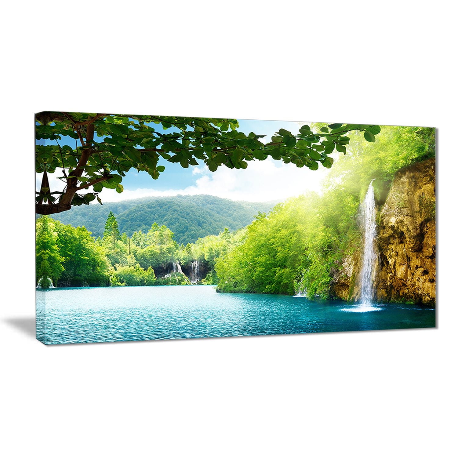 Click here for Designart Design Art Waterfall In Deep Forest Land... prices