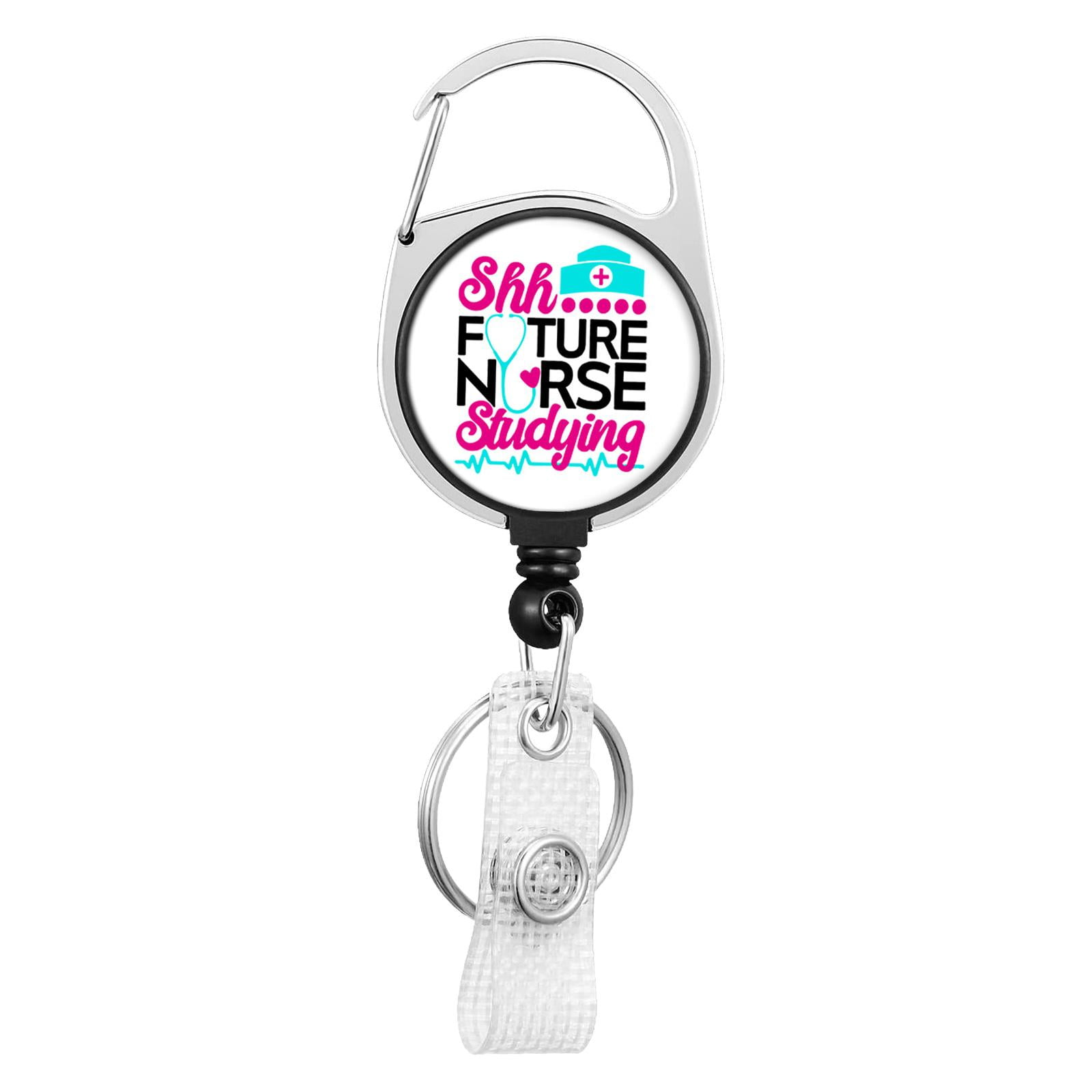 Portatarjetas de identificación extensible con gancho giratorio tipo ...