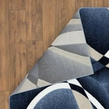 Luxe Weavers 5x7 Navy Modern Abstract Area Rug, Geometric Design for ...