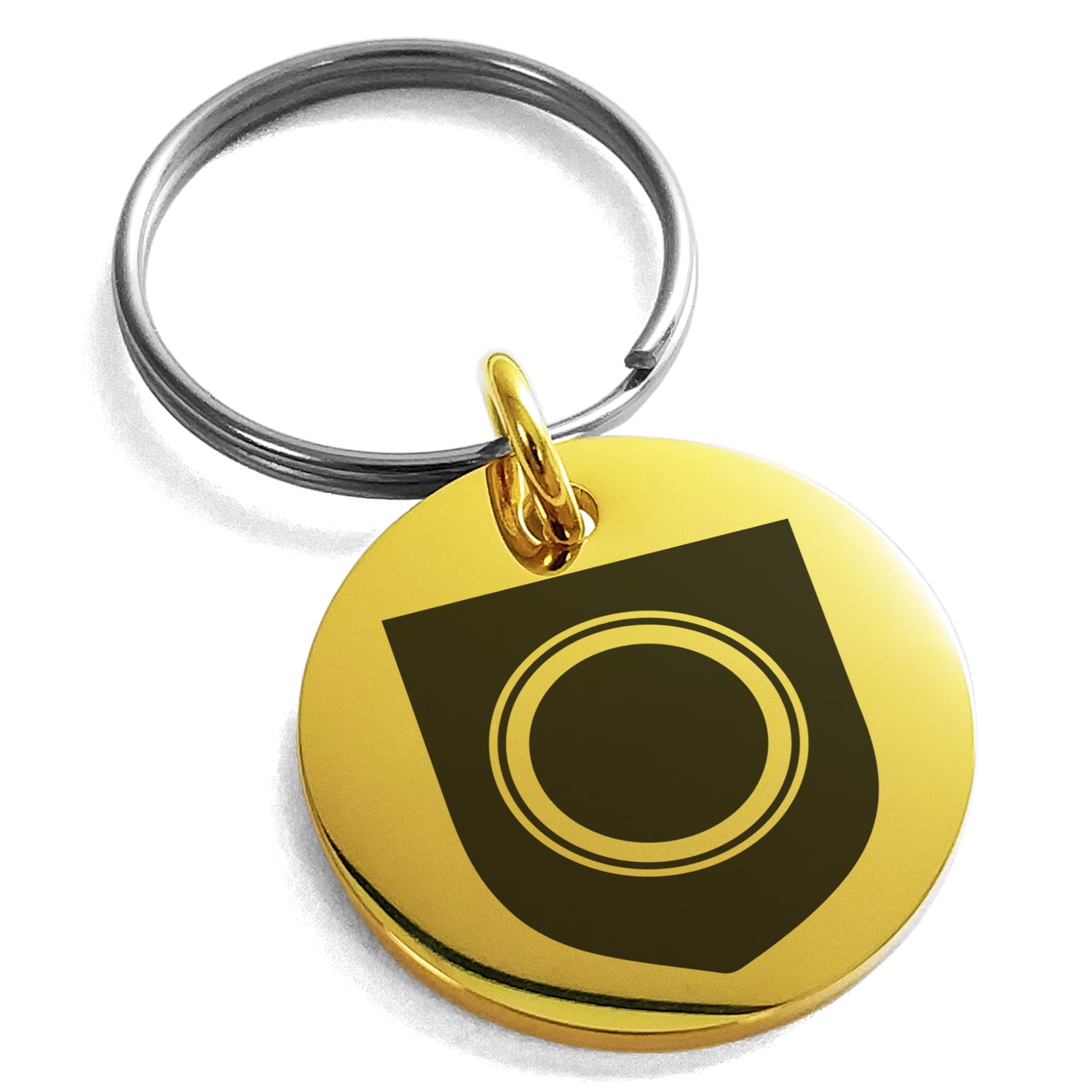 Stainless Steel Annulet Fidelity Coat of Arms Shield Engraved Small ...