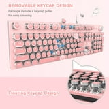 Retro Steampunk Typewriter-Style Mechanical Gaming Keyboard, 104-Key ...