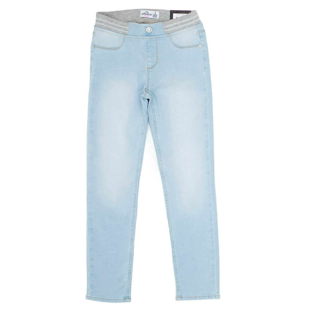 Jordache - Jordache Girls Rib Waist Skinny Jeans, Size 5-18 - Walmart ...