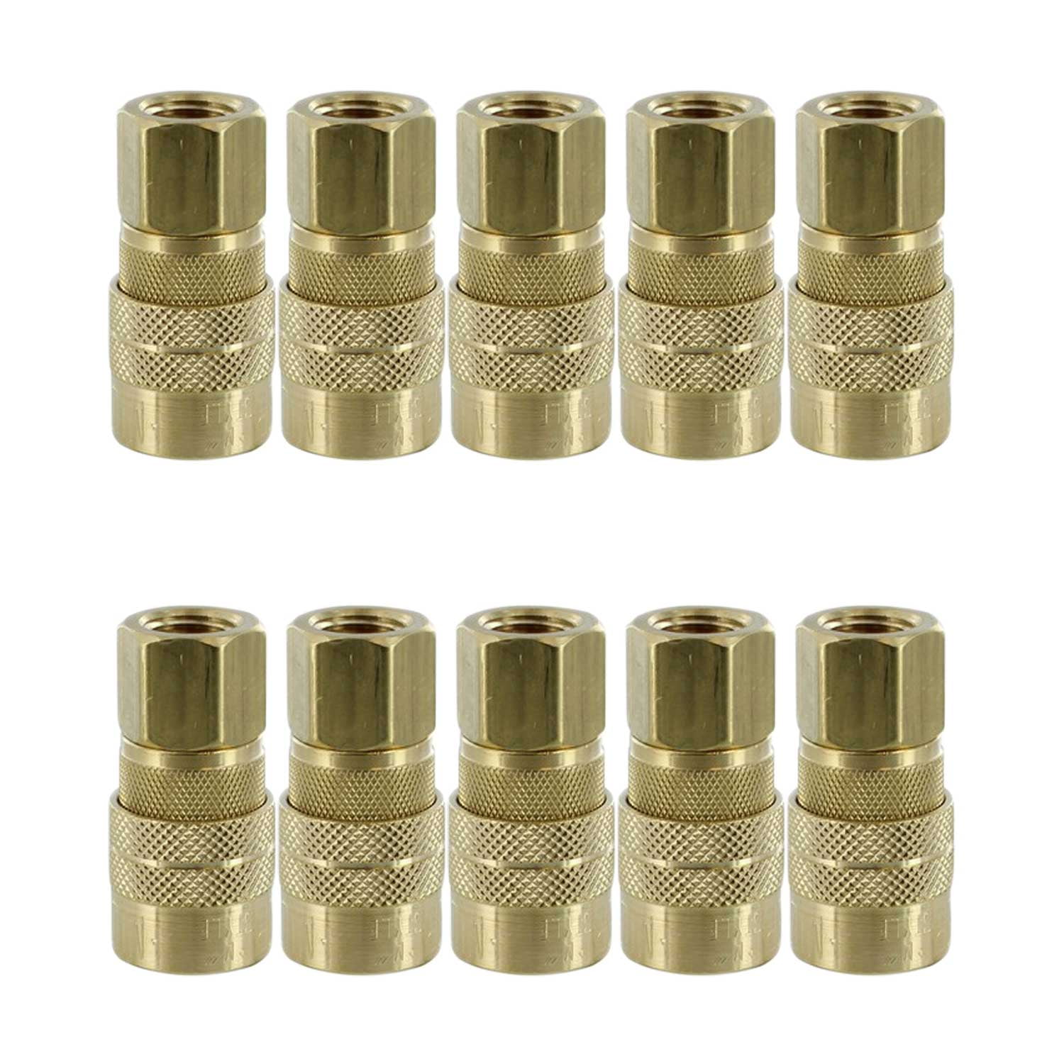 Milton Industries 715BK M Style Quick 1/4" Female Coupler (10 Pack ...