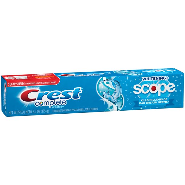 Crest Complete Whitening + Scope Cool Peppermint Toothpaste 6.2oz ...