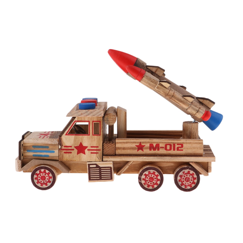 Armored Missile Vehicle Car Model Wooden Missile Vehicle Craft Home ...