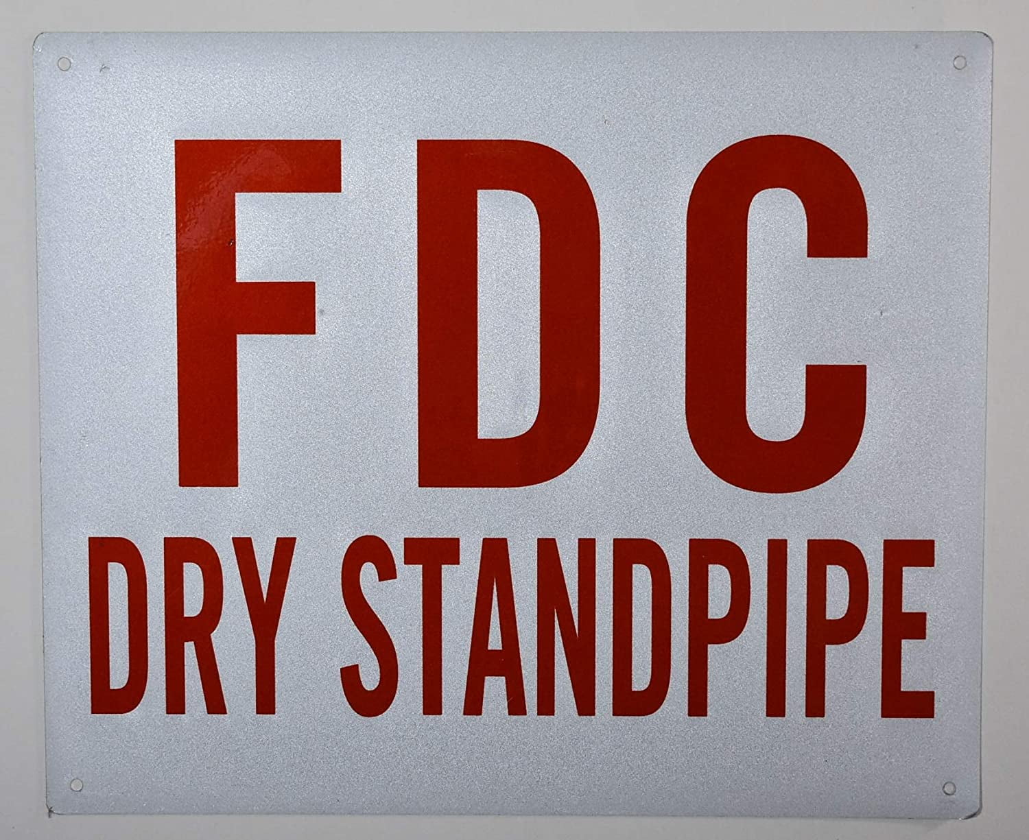 FDC Dry Standpipe Sign (White, Reflective, Aluminium 10x12)(ref-2022-4 ...