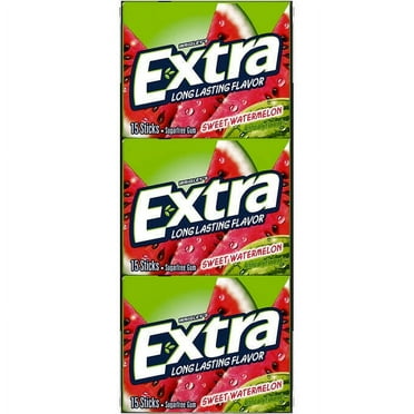 Extra Sweet Watermelon Sugar-Free Gum (15 Count, 12 Pack) - Walmart.com