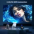 Android 11.0 Smart Projector , Mini Portable Movie Projector with WiFi ...
