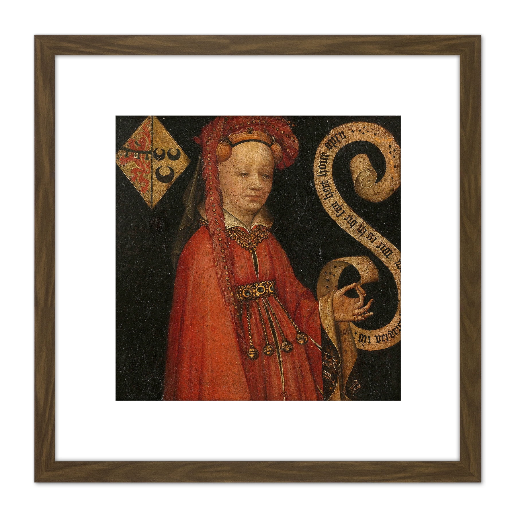 Portrait Lysbeth Van Duvenvoorde 8X8 Inch Square Wooden Framed Wall Art ...
