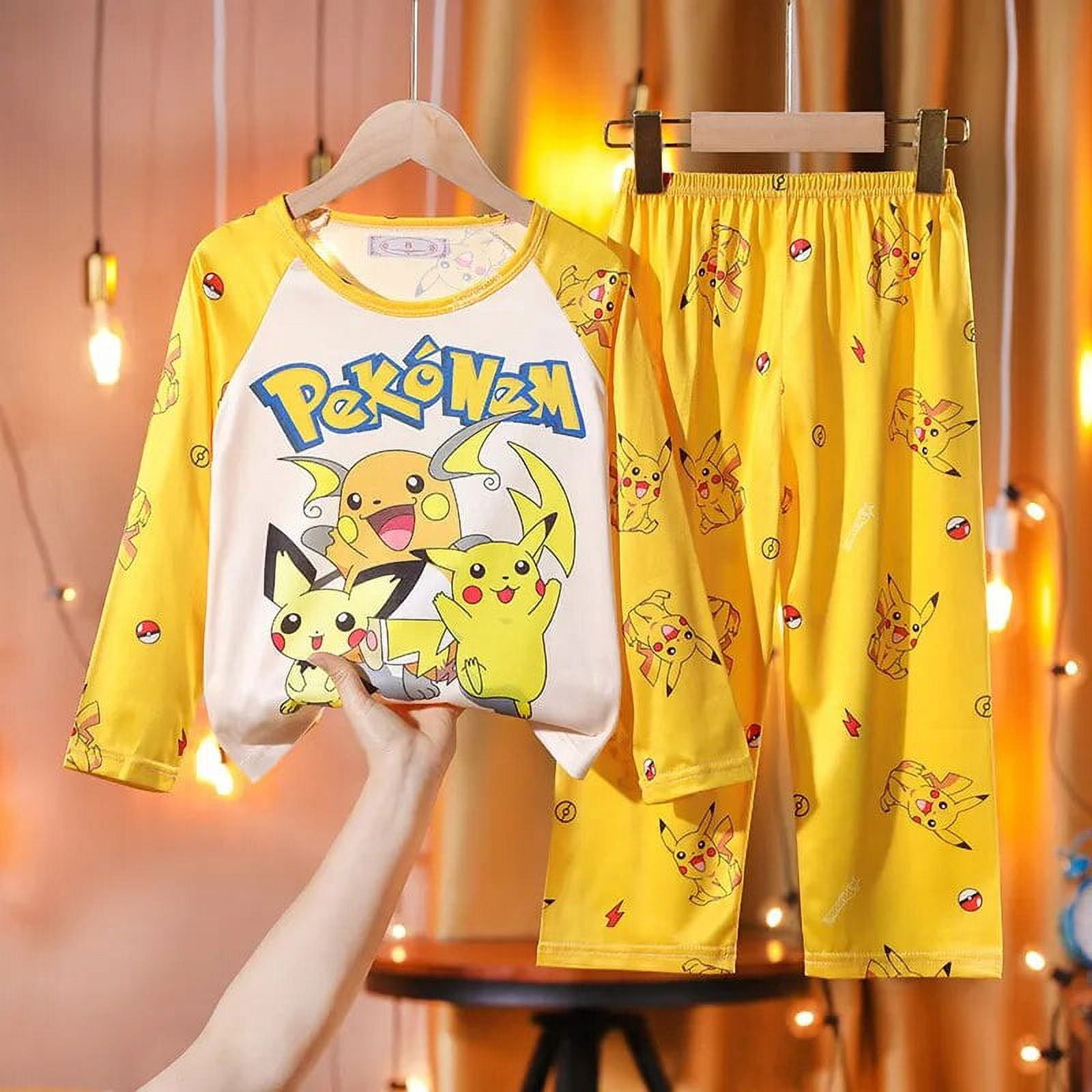 Pijamas de Pokémon para niños, ropa de dormir de manga larga, modelos ...
