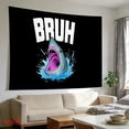 A shark BRUH meme-themed decorative tapestry is perfect for decorating ...