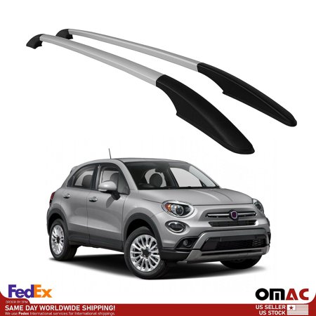 Top Roof Rack Side Rails Bars Alu Silver For Fiat 500X 2016-2022 ...
