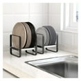 HadinEEon Kitchen Plate Holder Organizer Shelf-Space Saving Dish Rack ...