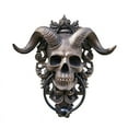 Hell Demon Horned Skull Hanging Door Knocker Heavy Duty Gothic Home ...