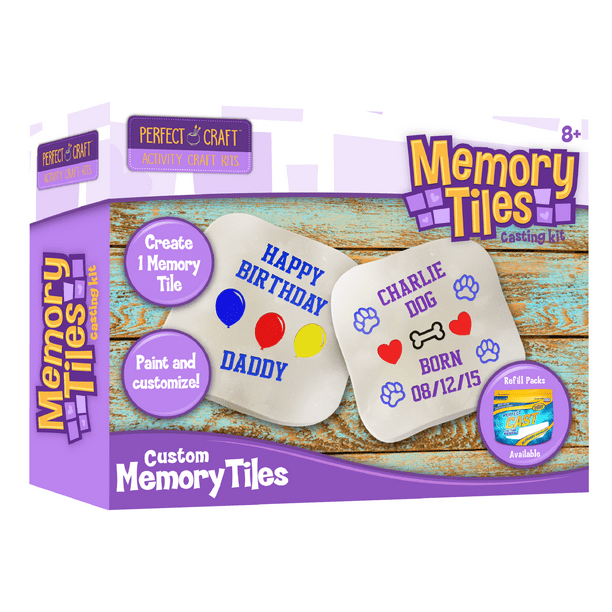 Perfect Craft Cast & Paint 6" Memory Tile Kit with Perfect Cast Casting ...