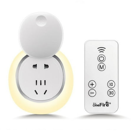Wireless remote control socket lamp plug-in night light control ...