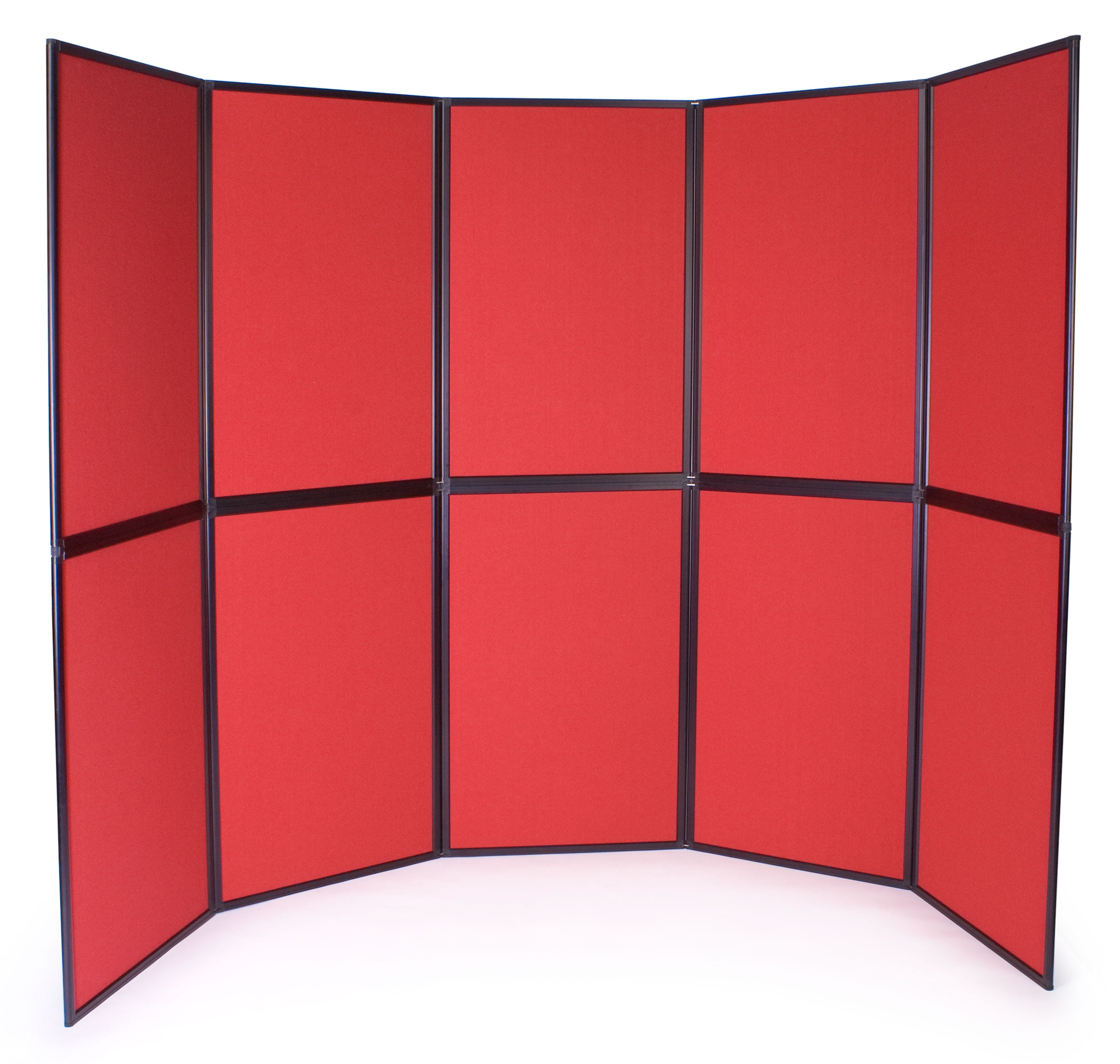 Trade Show Booth Display, 10 Panel - Red Hook & Loop Receptive Panels ...