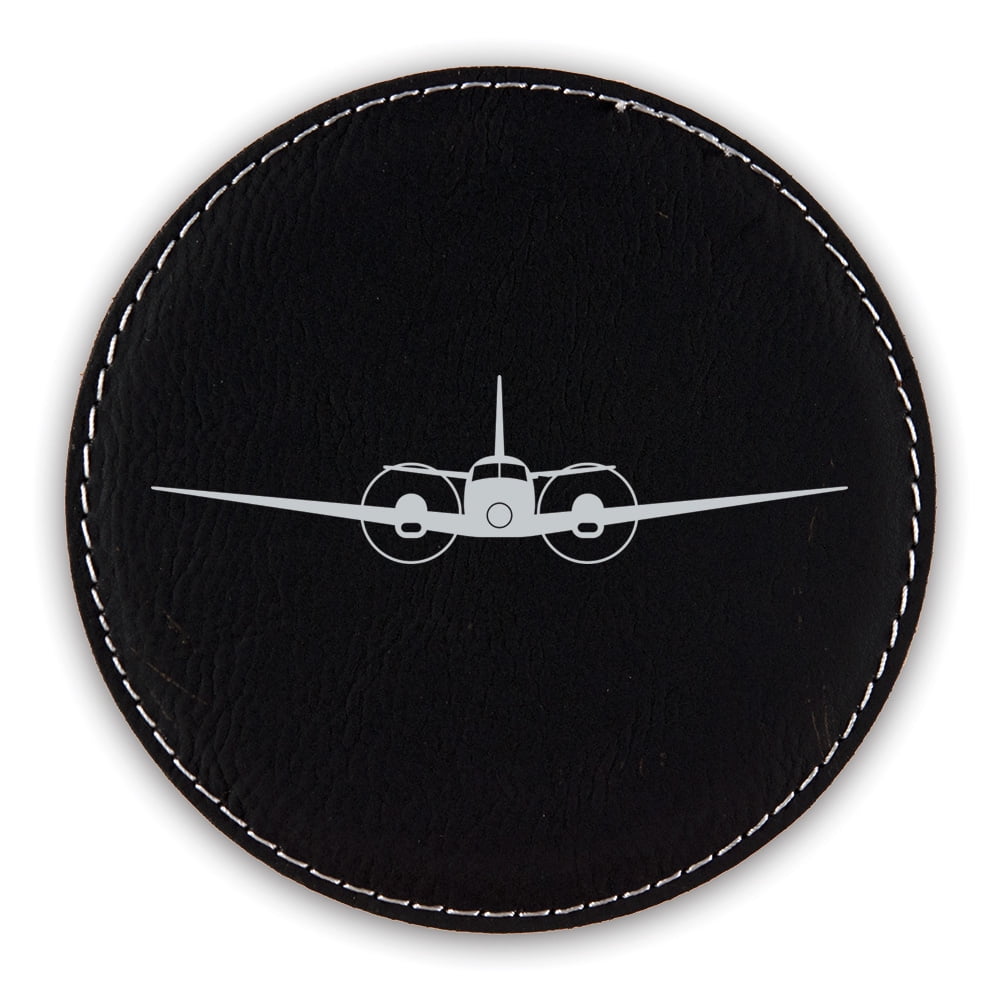 King Air C90 Coaster Laser Engraved Leatherette - Round Coasters - Many ...