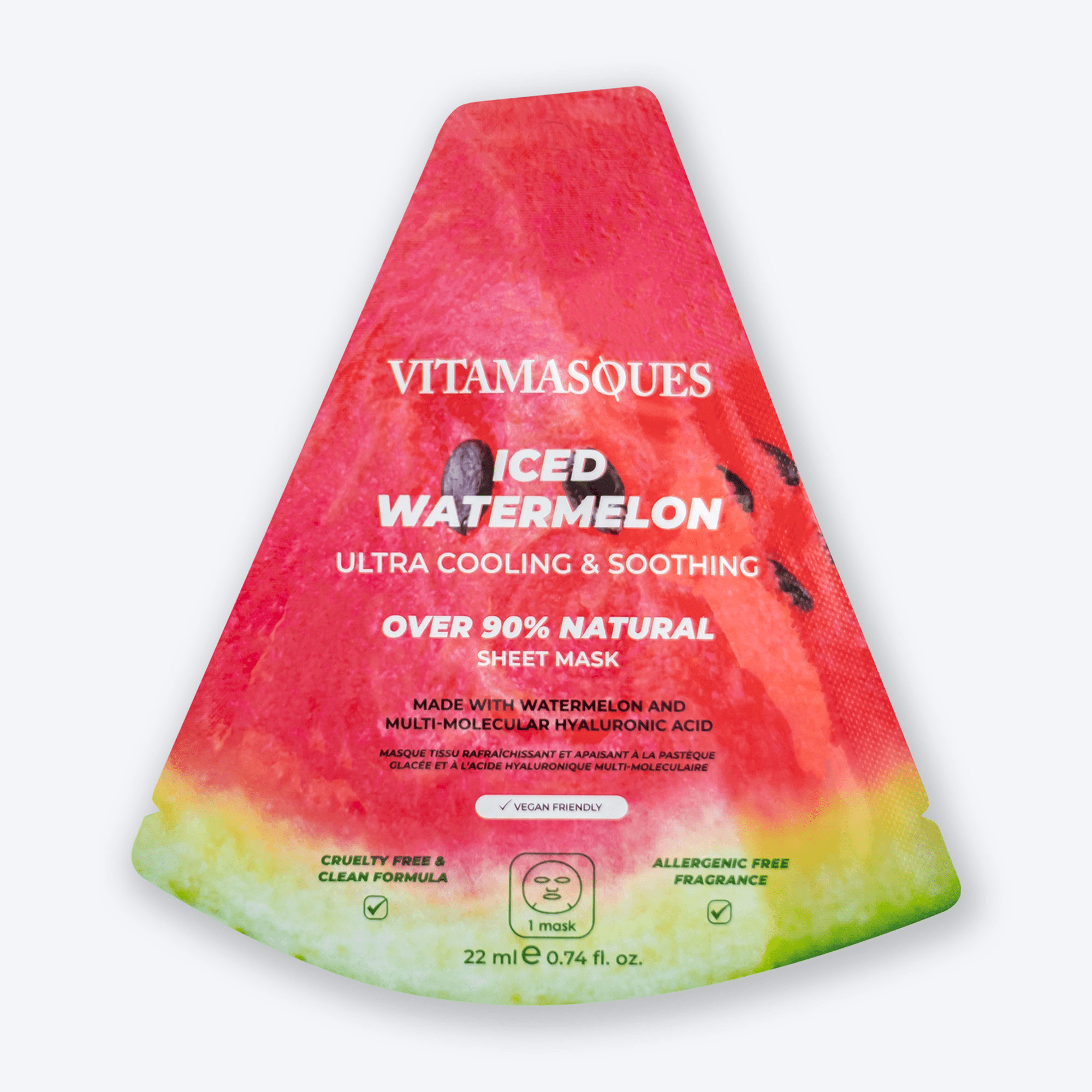 Vitamasques Iced Watermelon Face Mask, Ultra-Cooling and Soothing, One ...