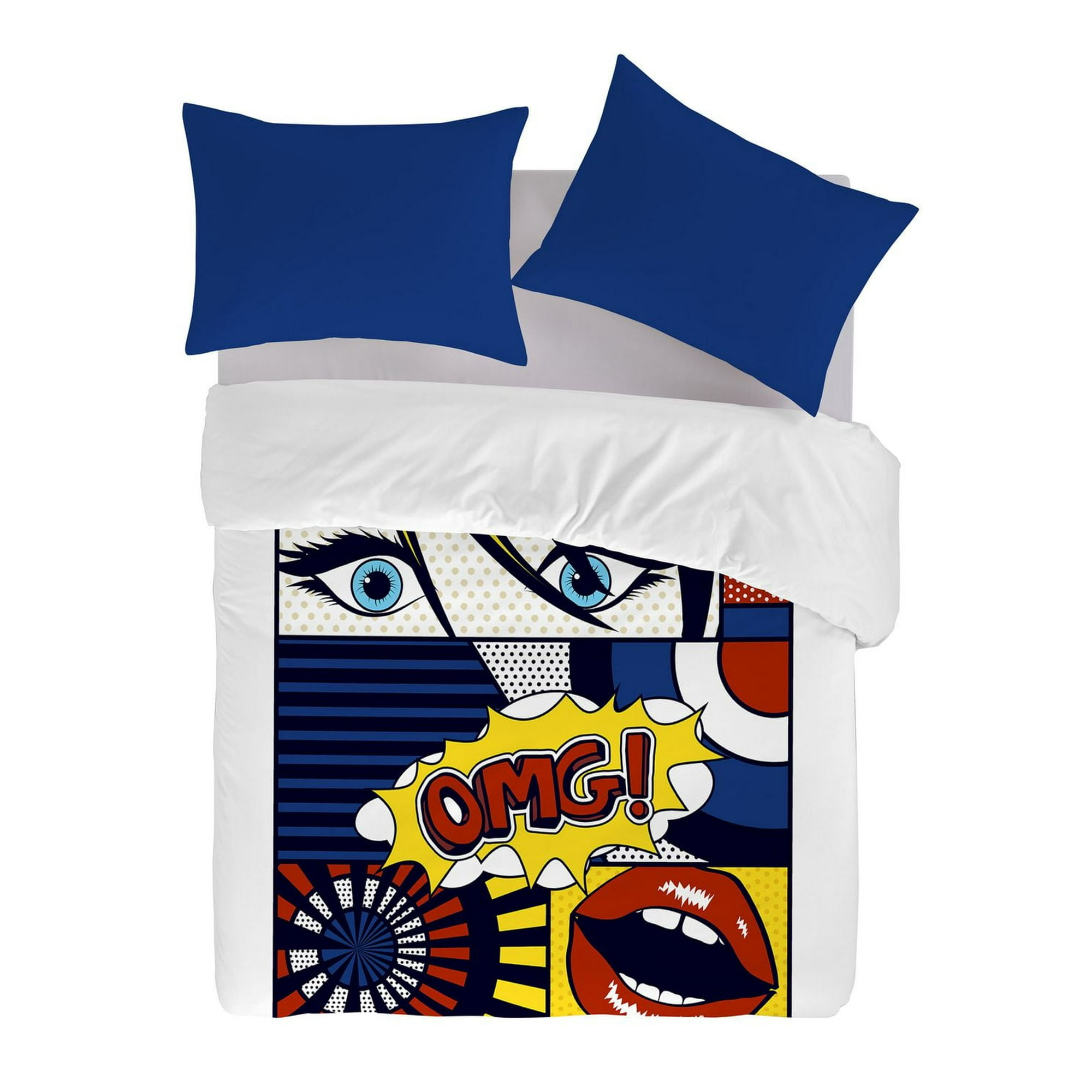 Click here for Gouchee Home Comics Blue 3-Piece Queen Duvet Cover... prices