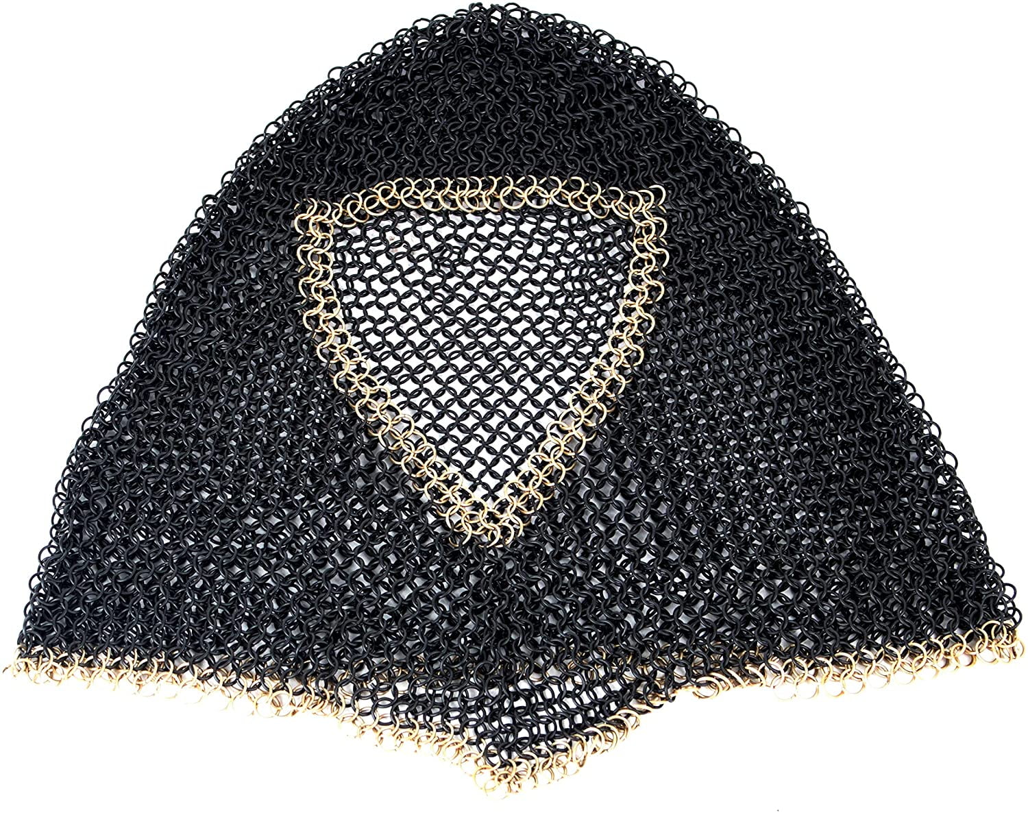 Mythrojan Chainmail Coif Medieval Knight Renaissance Armor Chain Mail Hood Viking LARP 16 Gauge ...