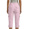 Cargo Capris for Women 2026 Summer Pull On High Waisted Button Loose ...