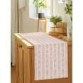 Burlap Table Runner 70 Inches Long, Vintage Bohemian Stripes Non-Slip ...